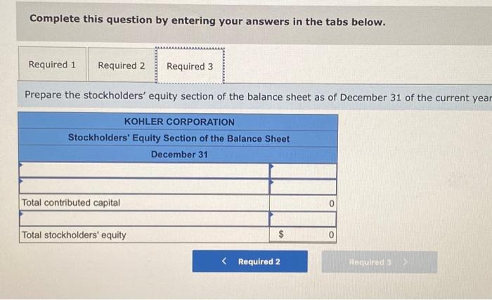 Solved Kohler Corporation reports the following components | Chegg.com