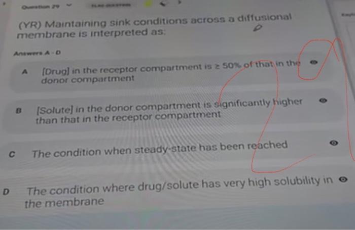 Solved (YR) Maintaining sink conditions across a diffusional | Chegg.com