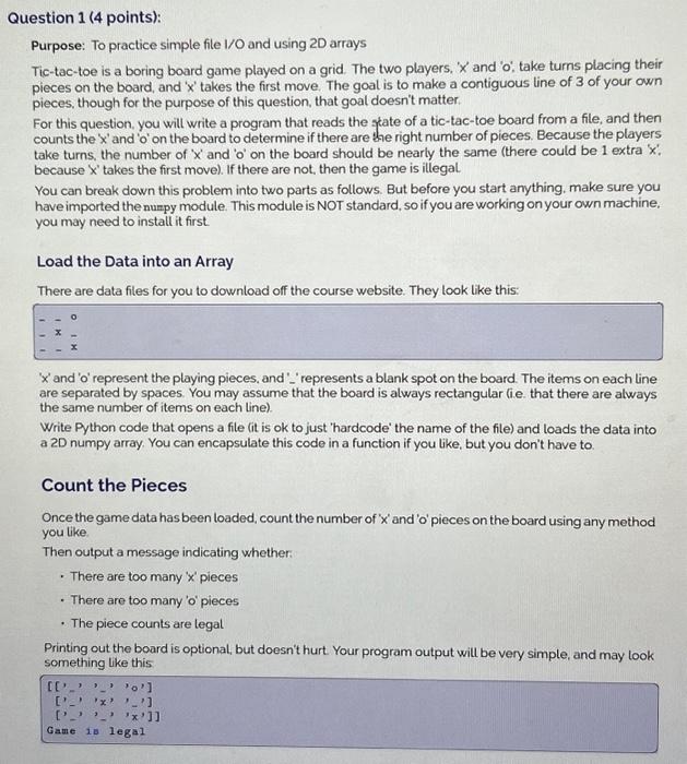 Solved uestion 1 ( 4 points): Purpose: To practice simple | Chegg.com