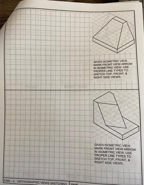 Solved GIVEN ISOMETRIC VIEW. MARK FRONT VIEW ARROW IN | Chegg.com