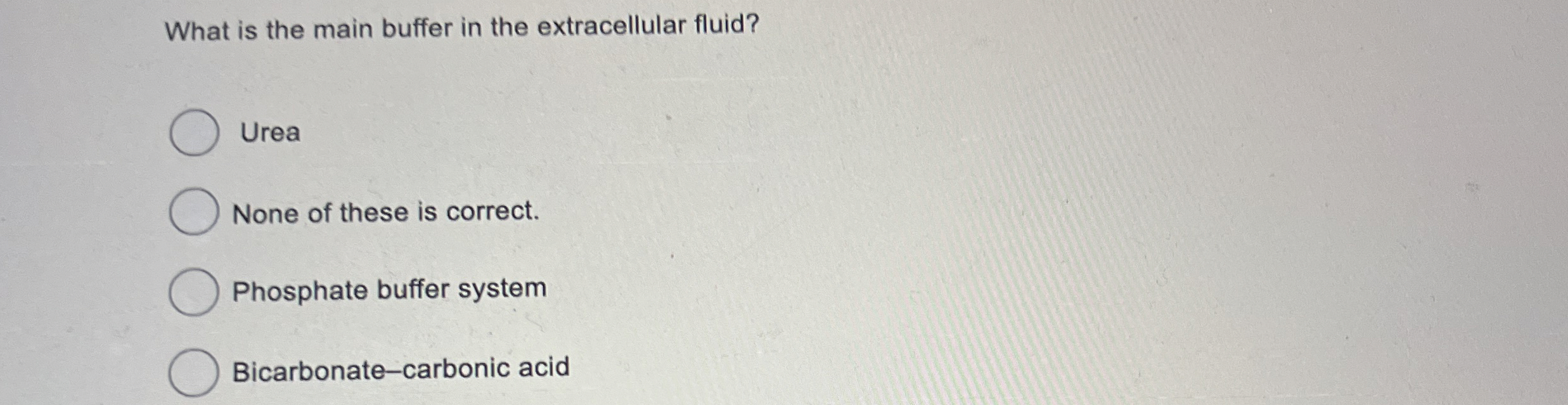 Solved What is the main buffer in the extracellular | Chegg.com