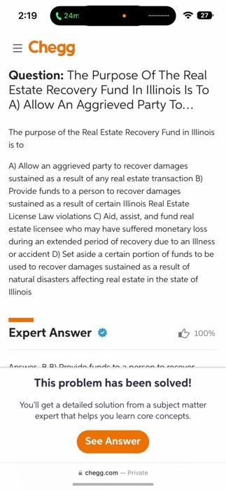Solved A) Allow an aggrieved party to recover damages | Chegg.com