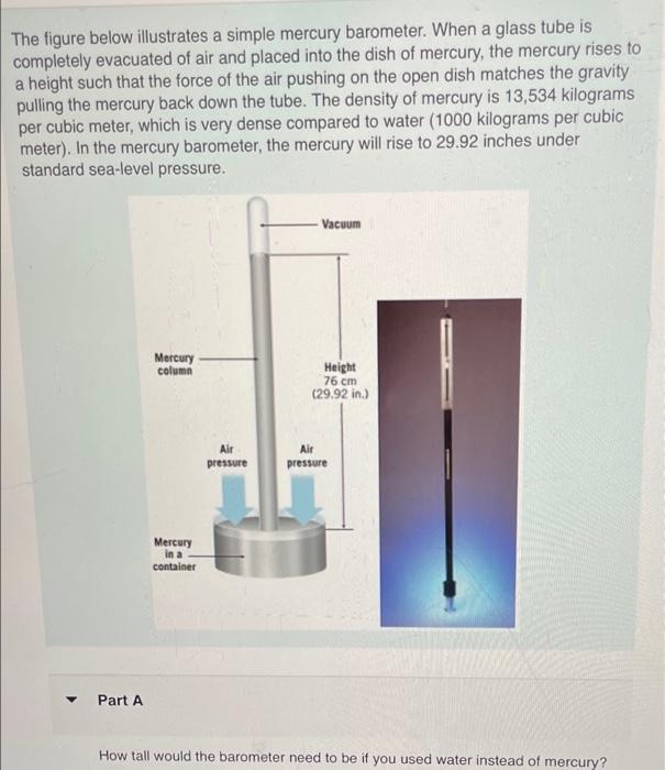 Solved The figure below illustrates a simple mercury | Chegg.com
