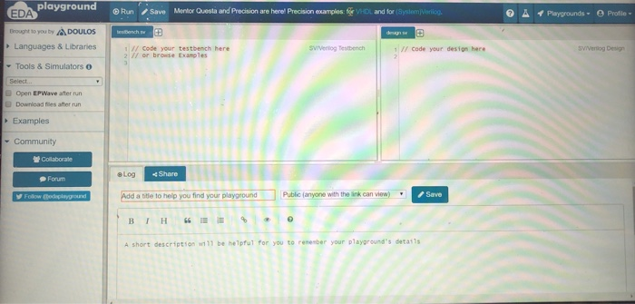 Solved Need Code For A D Flip Flop In Eda Playground 2264