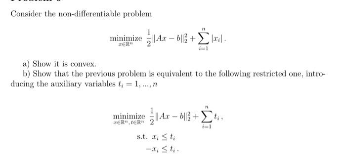 Solved Consider the non-differentiable problem | Chegg.com