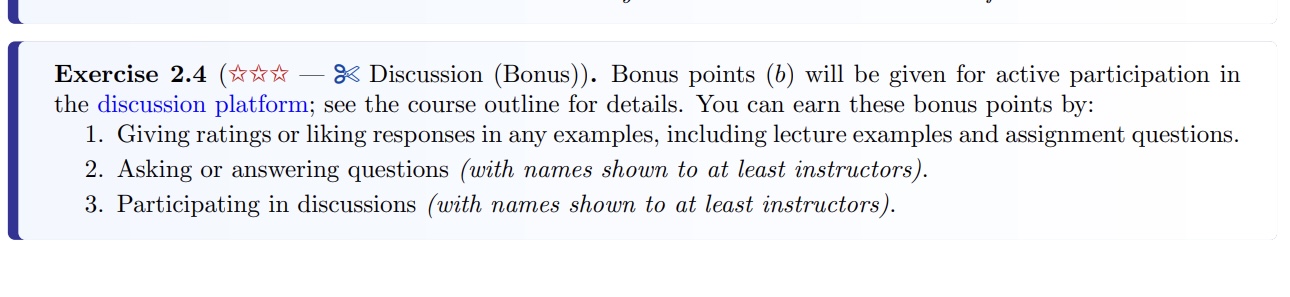 Solved Exercise 2.4 (the discussion platform; see the course | Chegg.com