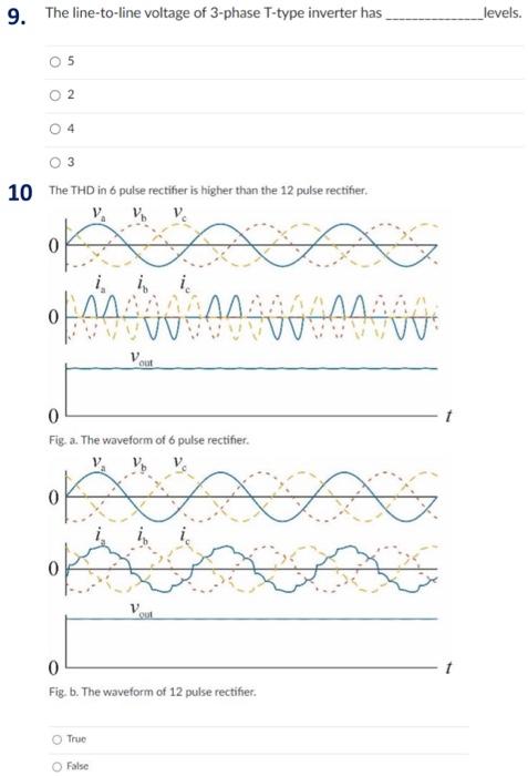 Solved 9. The line-to-line voltage of 3-phase T-type | Chegg.com