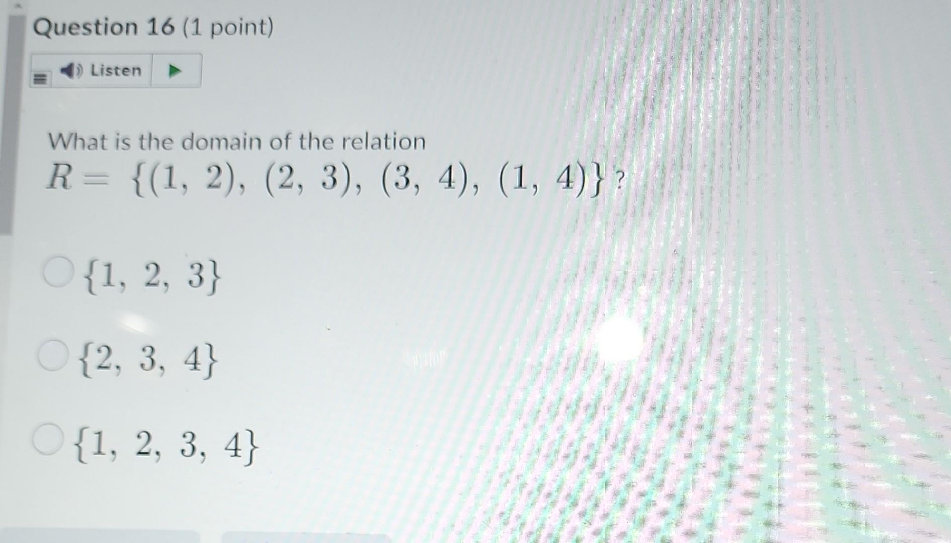 Solved What is the domain of the relation | Chegg.com