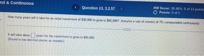 Solved How many years will it take for an intial investment | Chegg.com