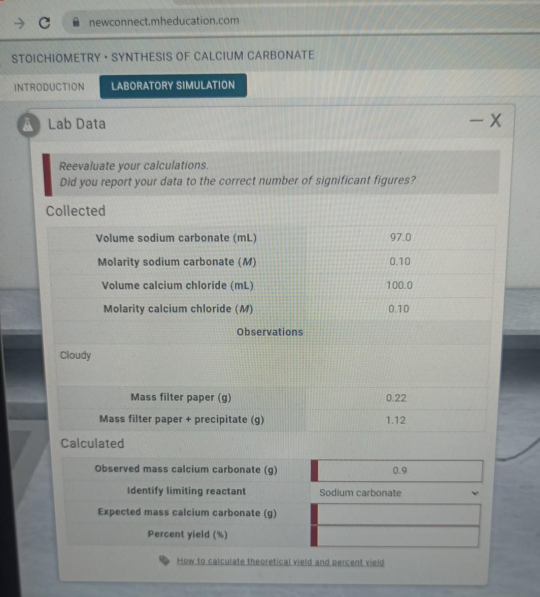 Solved newconnect.mheducation.com STOICHIOMETRY. SYNTHESIS | Chegg.com