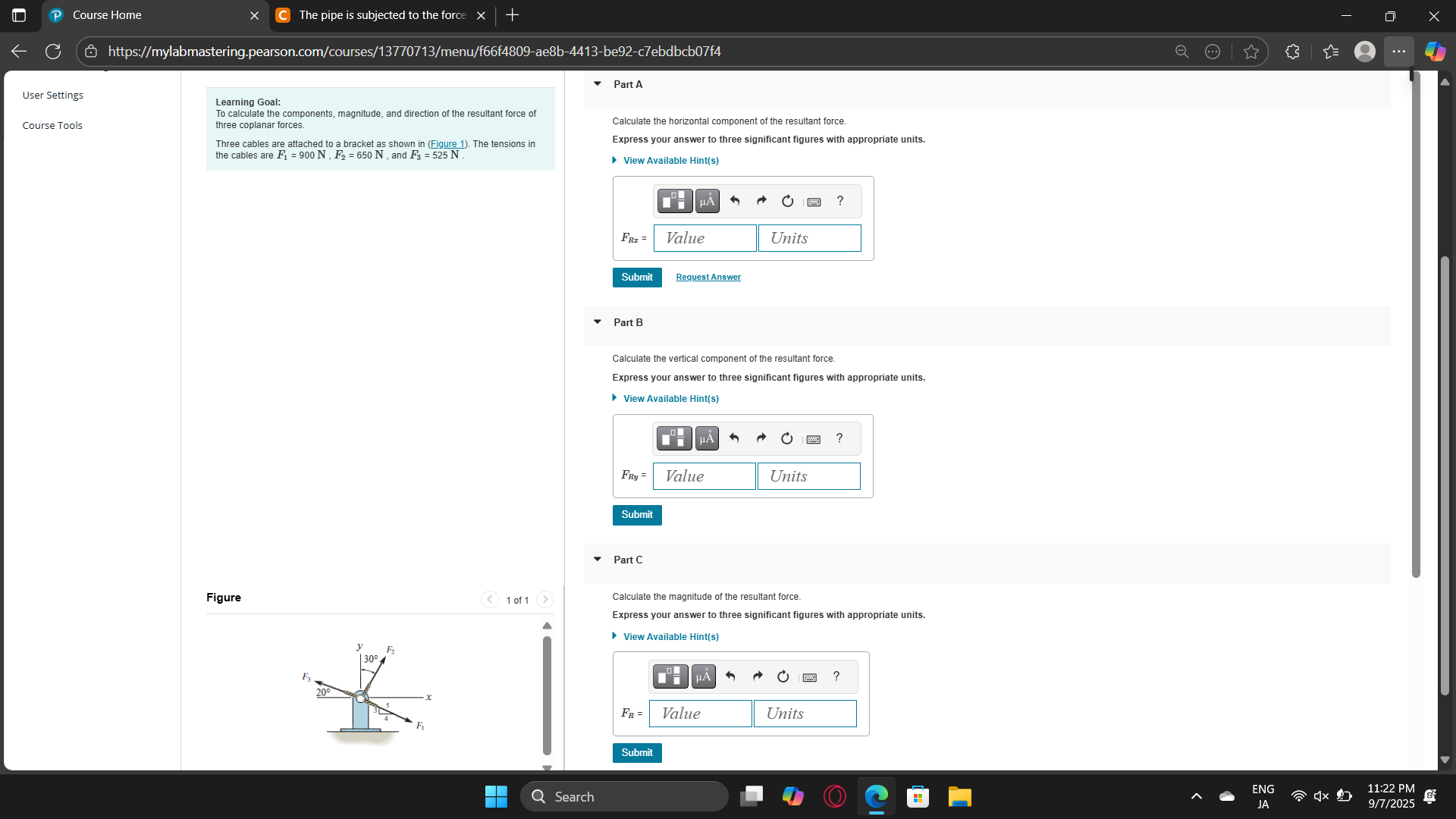 Learning Goal:To calculate the components, magnitude, | Chegg.com