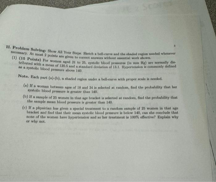 Solved II. Problem Solving: Show All Your Stepu. Sketch a | Chegg.com