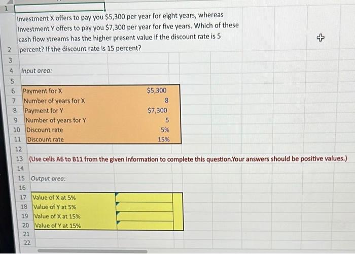 Solved Investment X offers to pay you $5,300 per year for | Chegg.com