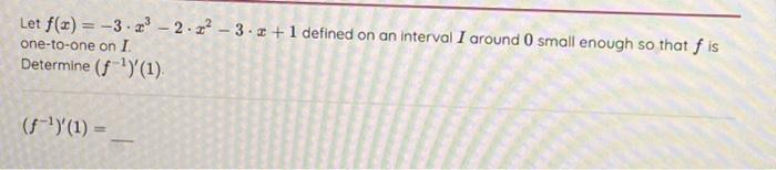 Solved Let \\( f(x)=-3 \\cdot x^{3}-2 \\cdot x^{2}-3 \\cdot | Chegg.com