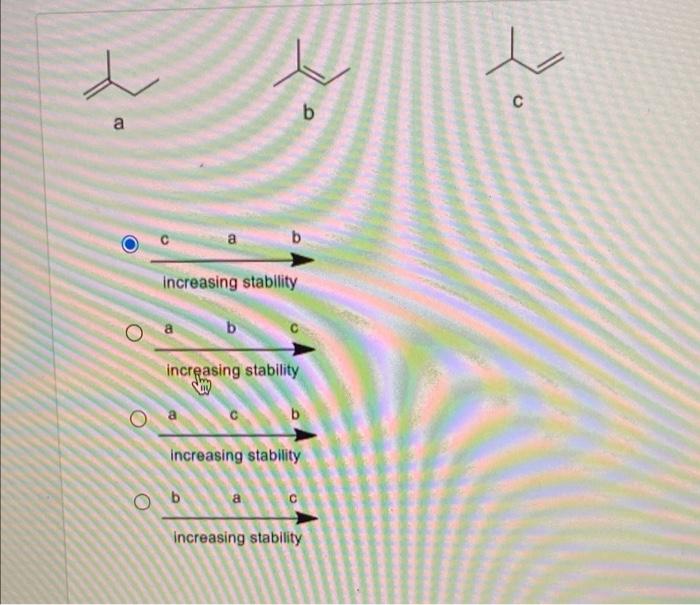 Solved Arrange each set of isomeric alkenes in order of | Chegg.com