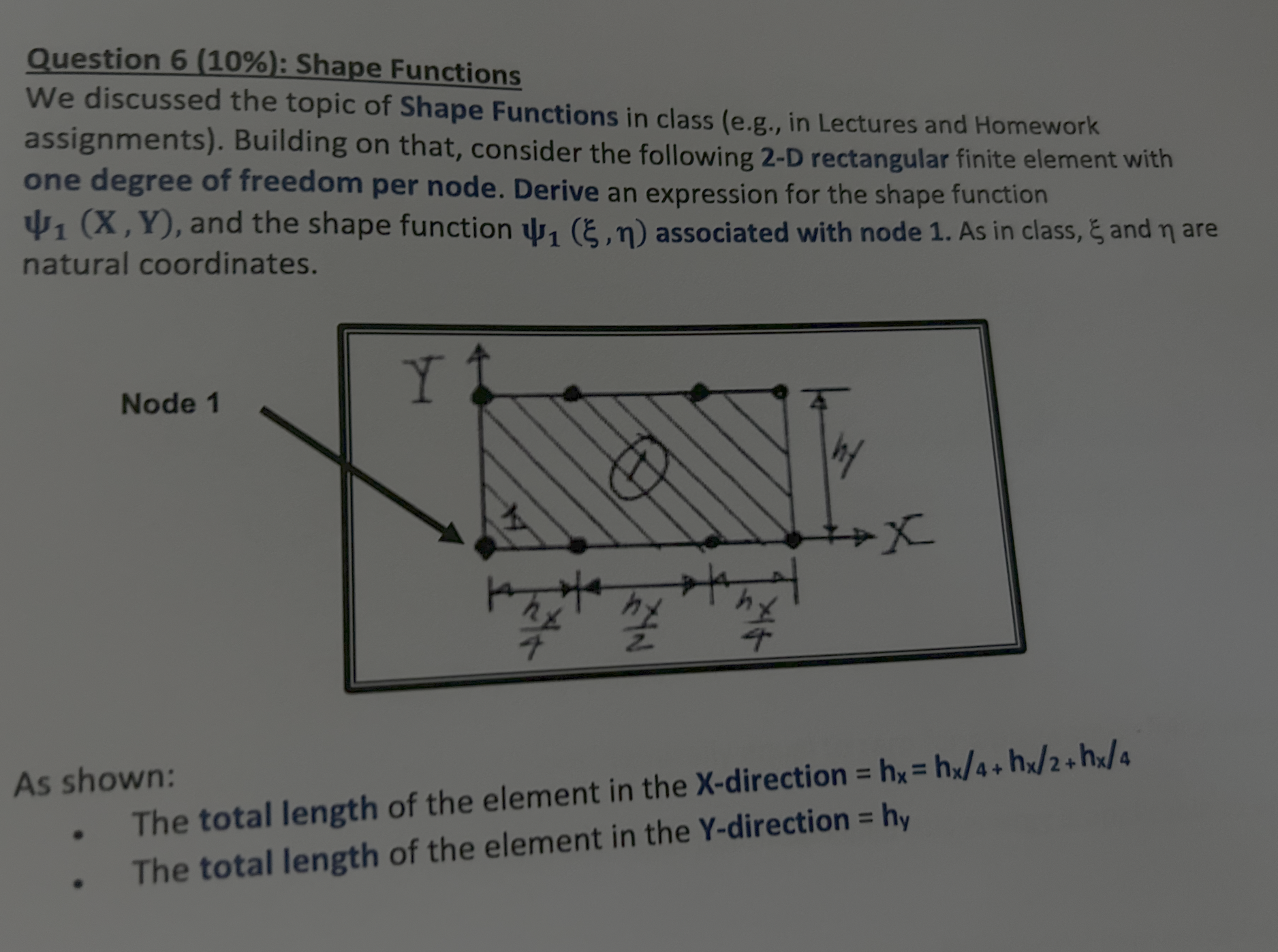 Solved Shape Functions: Building on that, consider the | Chegg.com