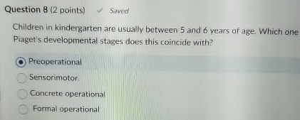 Solved Question 8 (2 ﻿points) ﻿SavedChildren in | Chegg.com