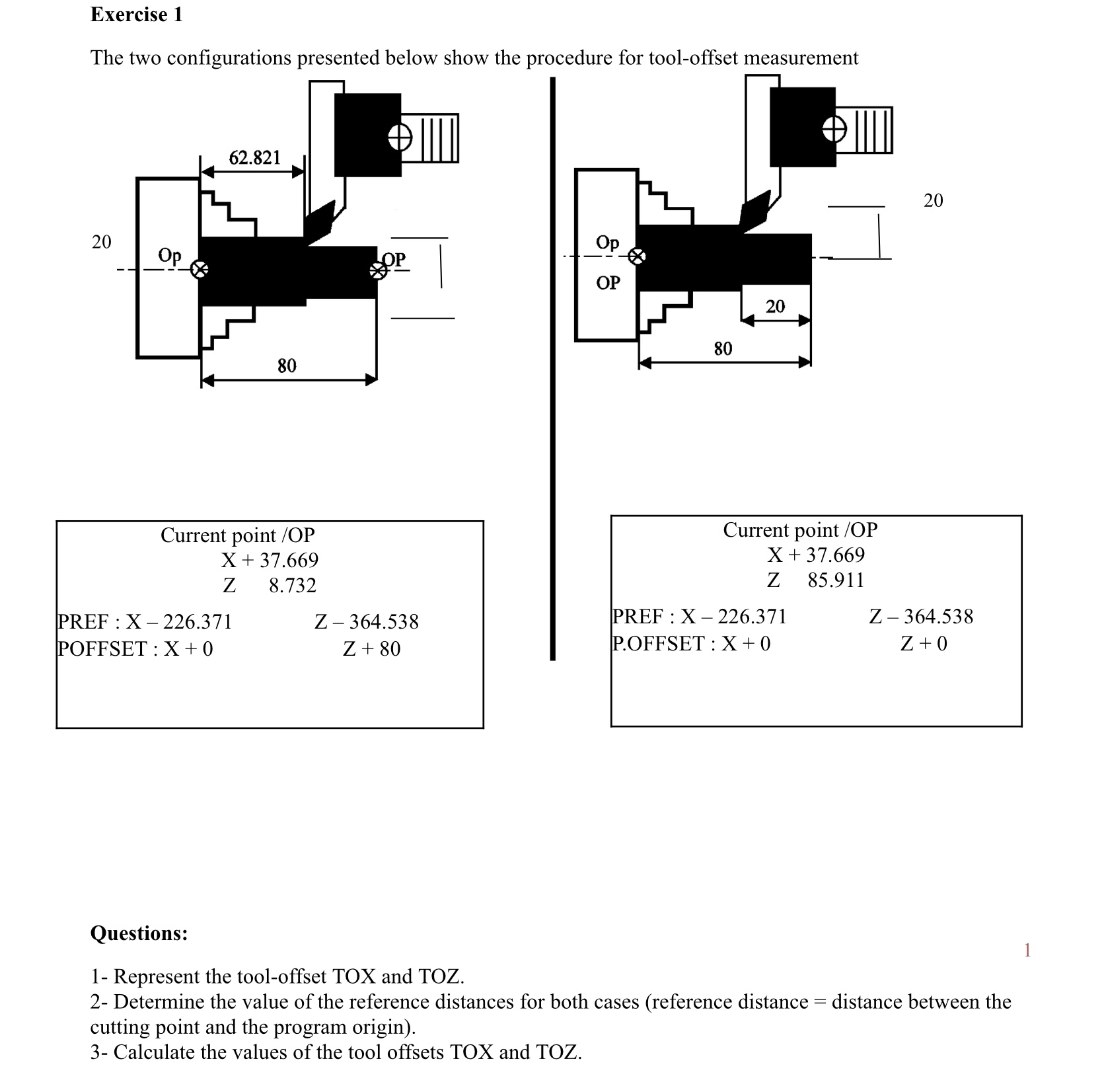 Solved Exercise 1The two configurations presented below show | Chegg.com