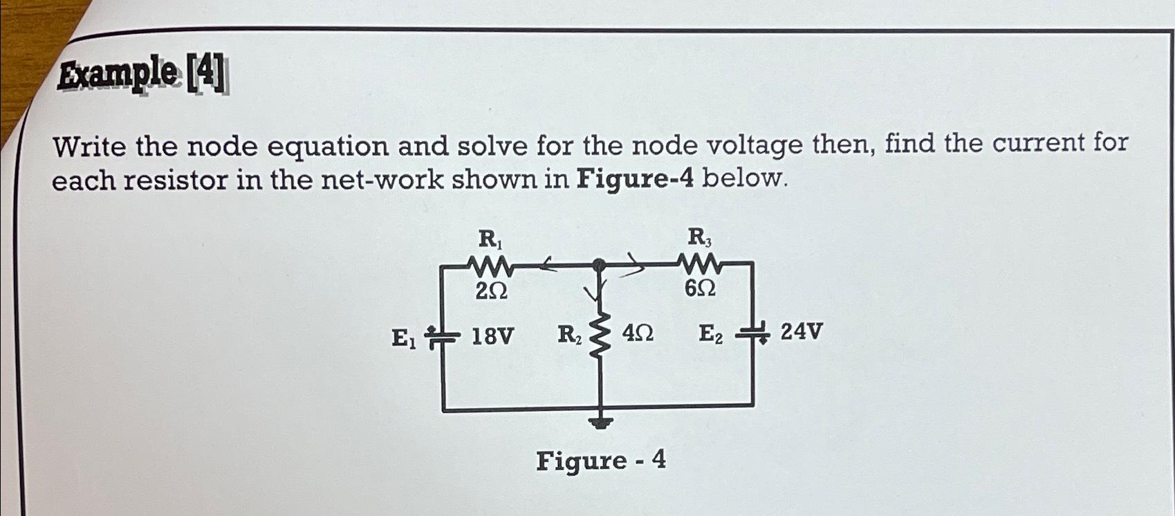 Solved Bxample [4]Write the node equation and solve for the | Chegg.com
