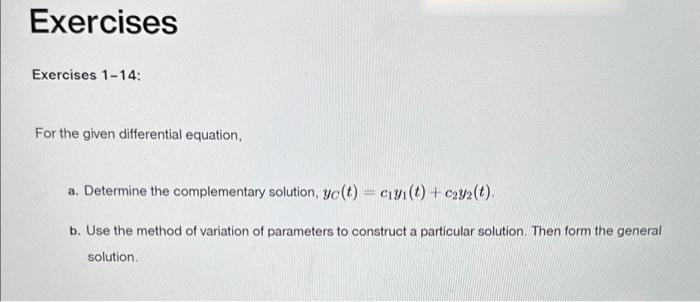 Solved For the given differential equation, a. Determine the | Chegg.com