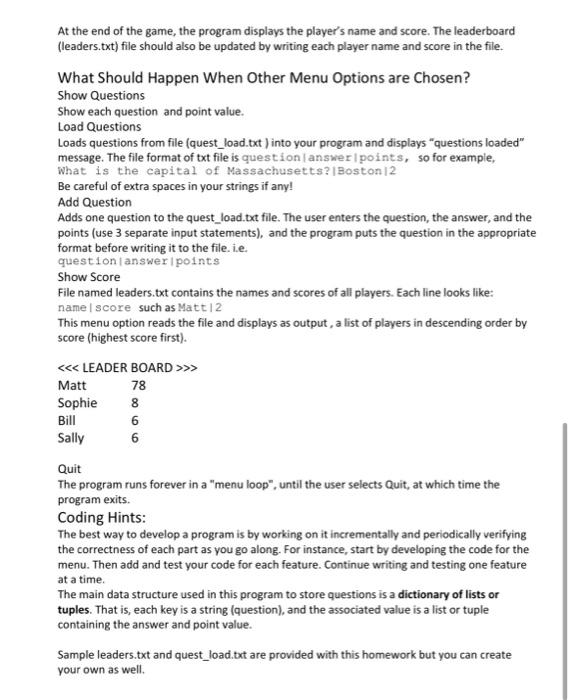 Solved Question 5 [15 points]: (Use files, functions, dict, | Chegg.com