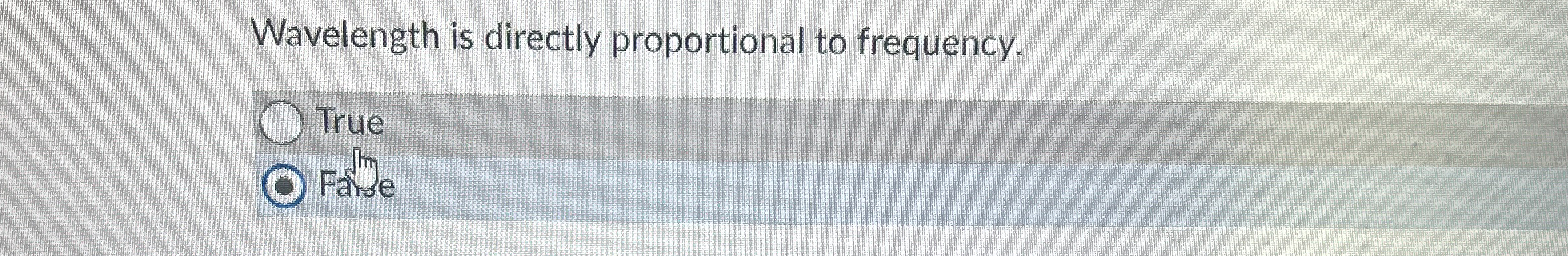 Solved Wavelength is directly proportional to | Chegg.com