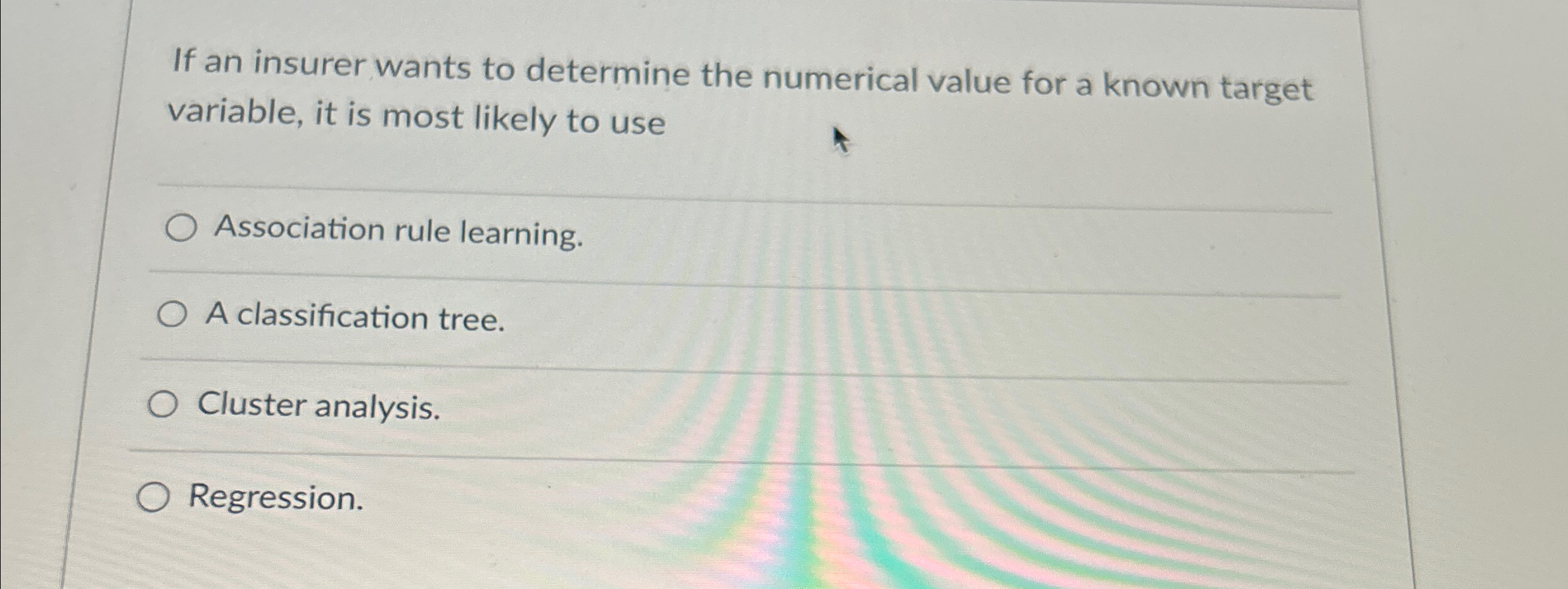 Solved If an insurer wants to determine the numerical value | Chegg.com