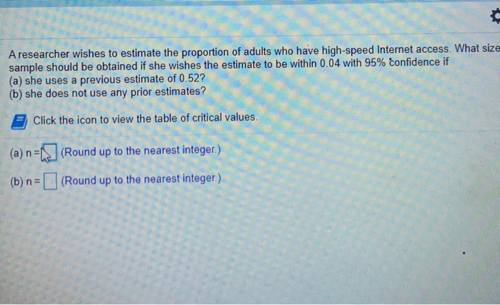 Solved A researcher wishes to estimate the proportion of | Chegg.com