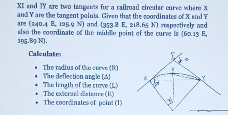 Solved surveying question from curves answer required with | Chegg.com