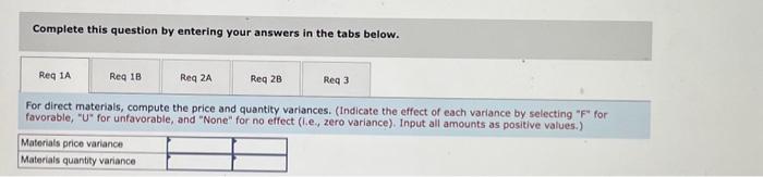Solved Problem 10-14 (Algo) Basic Variance Analysis [LO10-1, | Chegg.com