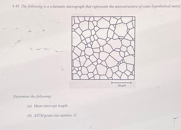 4.49 The following is a schematic micrograph that | Chegg.com