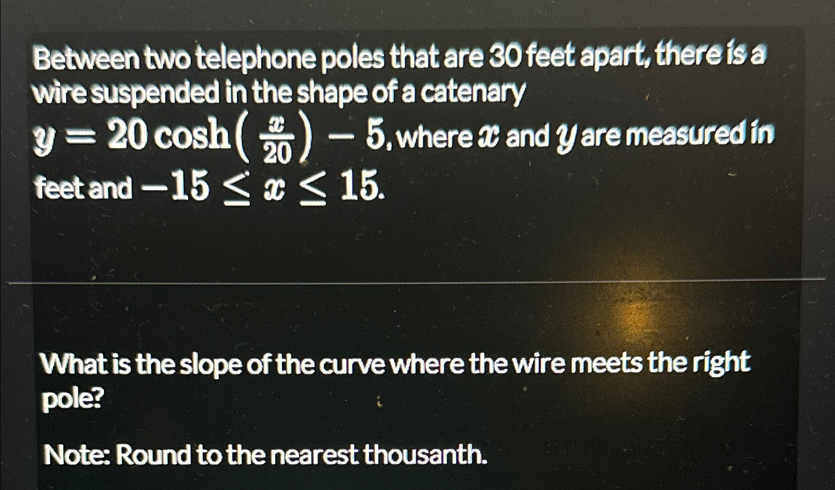 Solved Between two telephone poles that are 30 ﻿feet apart, | Chegg.com