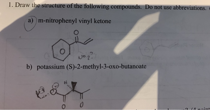 Solved 1. Draw the structure of the following compounds. Do | Chegg.com
