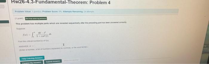 Solved Hw26-4.3-Fundamental-Theorem: Problem 4 Problem Value | Chegg.com