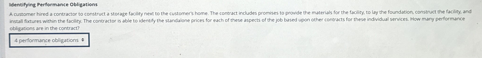 Solved Identifying Performance ObligationsA customer hired a | Chegg.com
