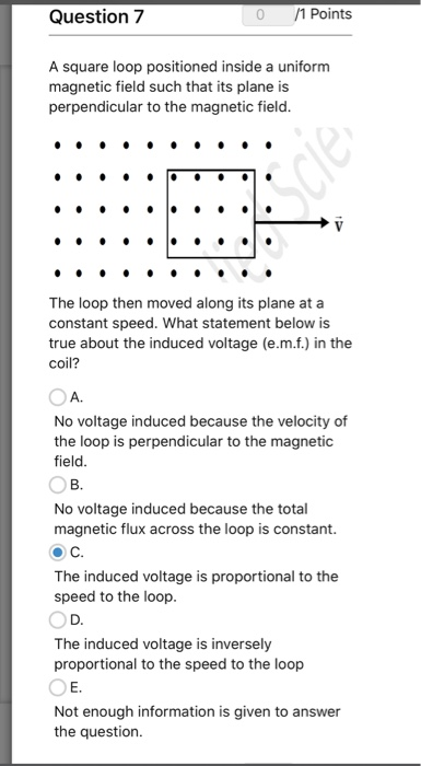 Solved Question 7 11 Points A square loop positioned inside | Chegg.com