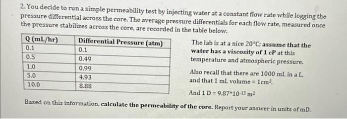 Solved You're given a sidewall core plug and take it back to | Chegg.com