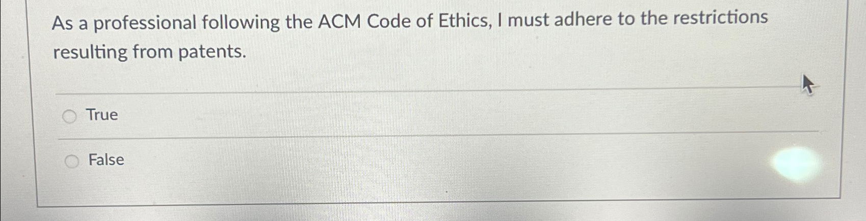 Solved As a professional following the ACM Code of Ethics, I | Chegg.com
