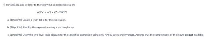 4. Parts (a) (b), and (k) refer to the following | Chegg.com