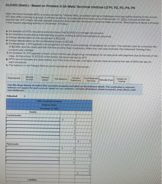 Solved GL0302 (Static) - Based on Problem 3-3A Wells | Chegg.com