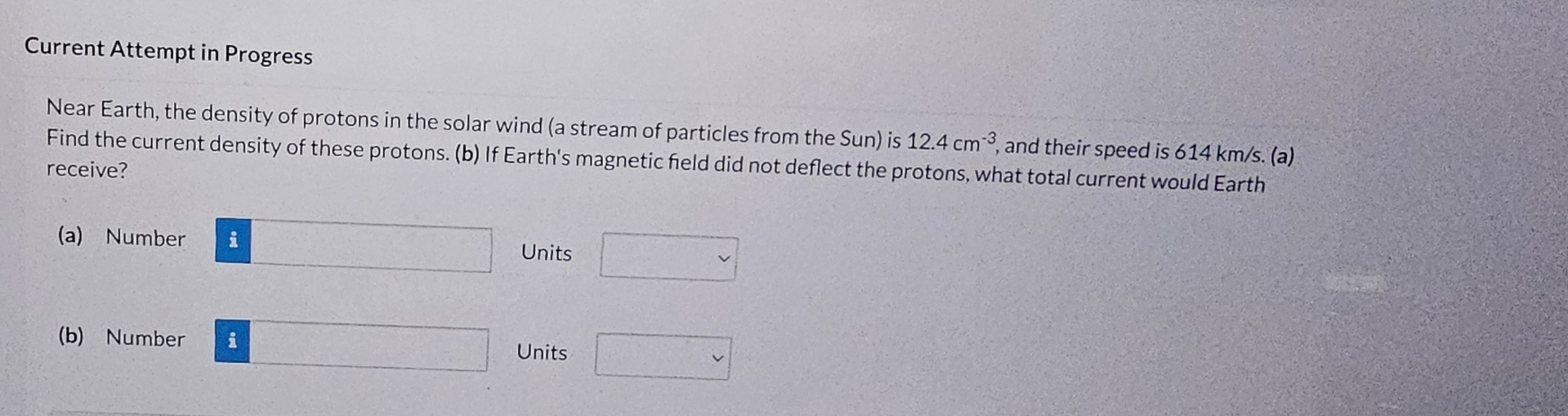 Solved Current Attempt in ProgressNear Earth, the density of | Chegg.com