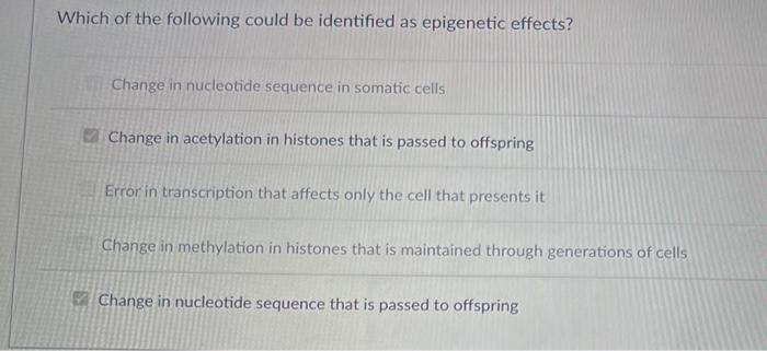 Solved Which of the following could be identified as | Chegg.com