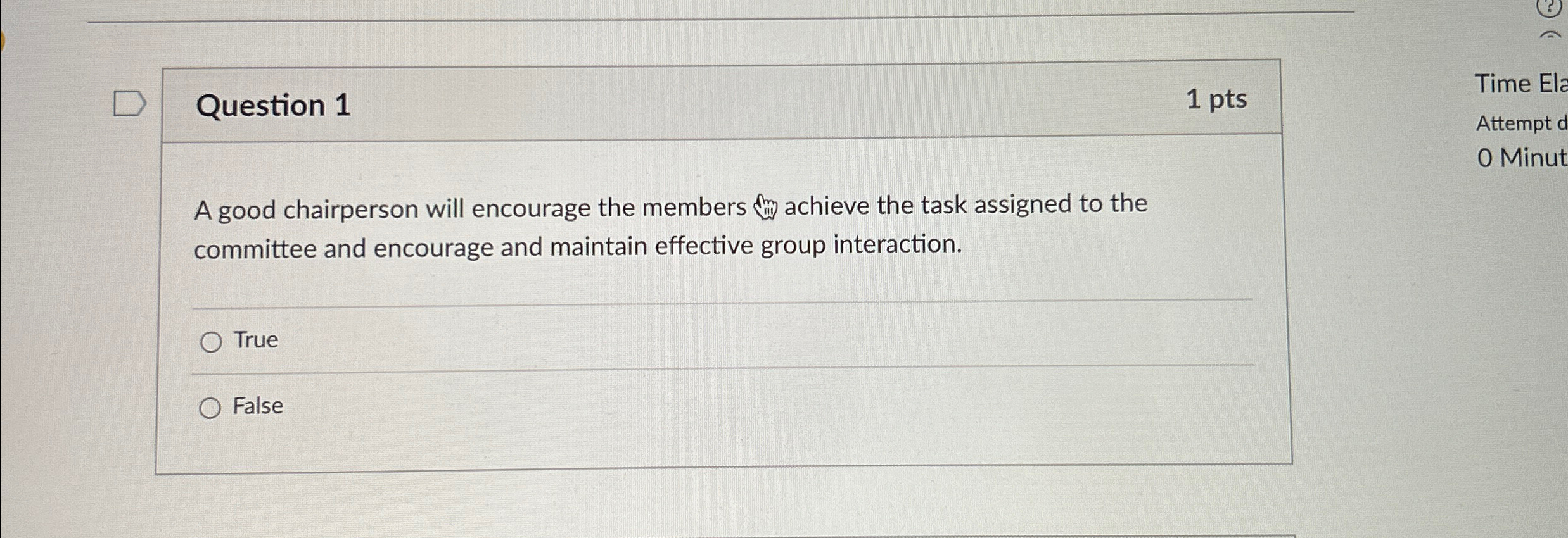 Solved Question 11 ﻿ptsA good chairperson will encourage the | Chegg.com