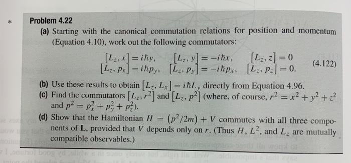 Solved Problem 4.22 (a) Starting with the canonical | Chegg.com
