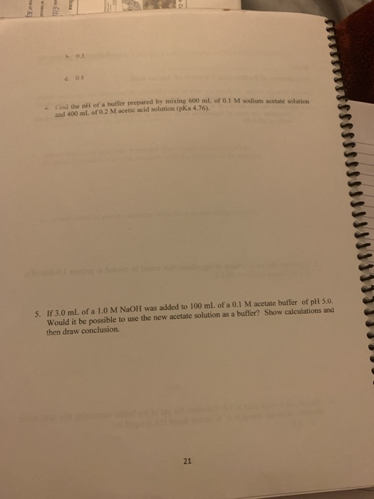 Solved Pust-Laboratory Exercise NAME: Preparation of Buffers | Chegg.com