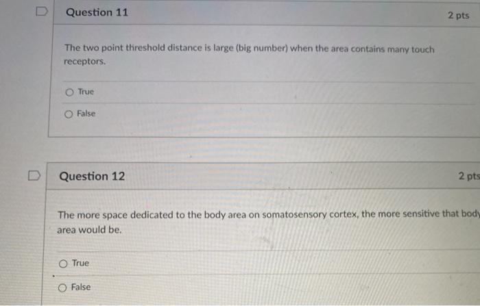 Solved Question 11 2 pts The two point threshold distance is | Chegg.com