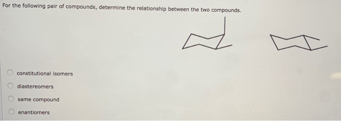 Solved Determine the relationship between the two compounds: | Chegg.com
