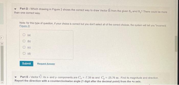 Solved Learning Goal: Single Vector - Given Components of a | Chegg.com
