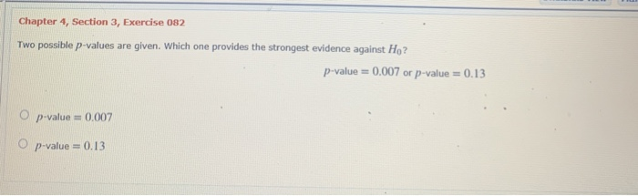 Solved Chapter 4, Section 3, Exercise 082 Two possible | Chegg.com