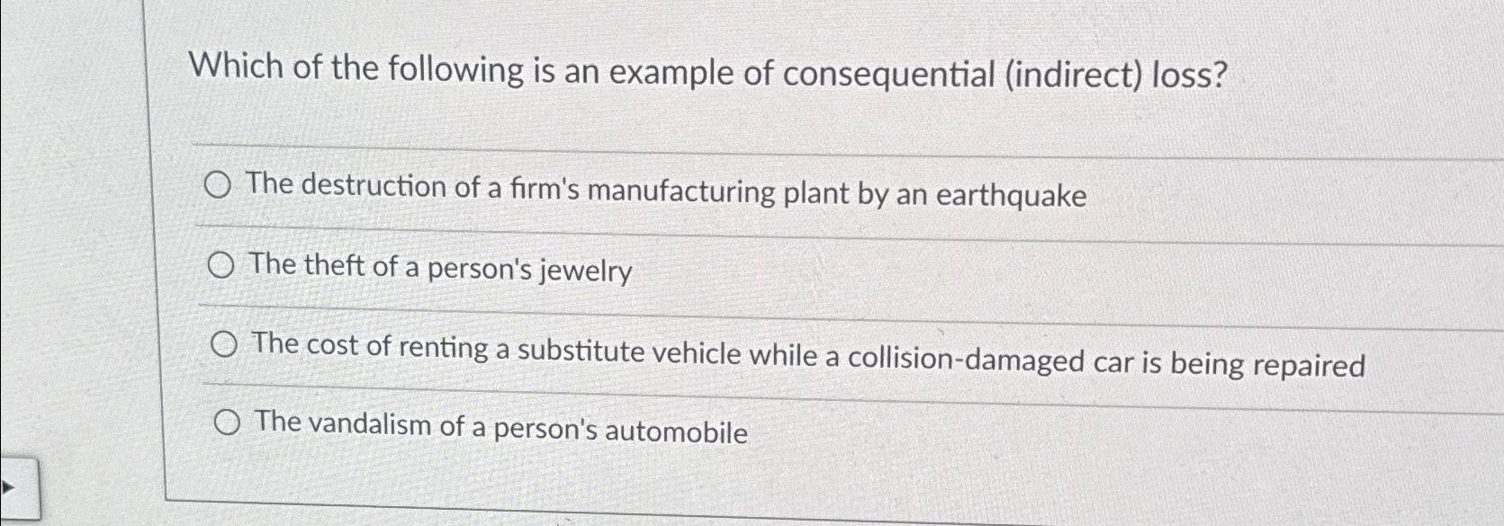 Solved Which of the following is an example of consequential | Chegg.com